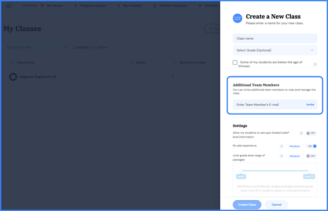 Creating Classrooms and Adding Students
